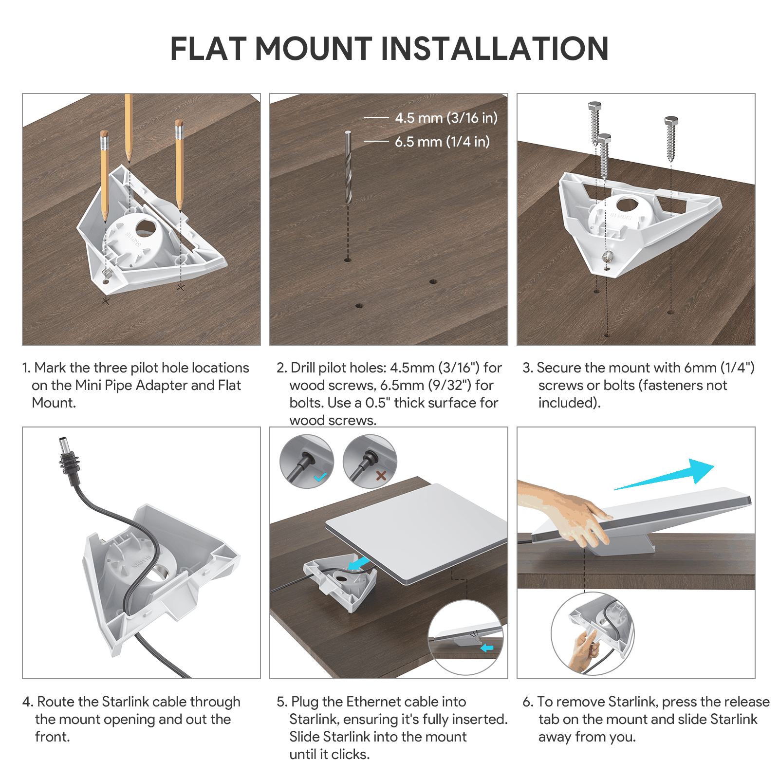 Starlink Mini Pipe Adapter & Flat Mount – Replacement or Additional Mo ...